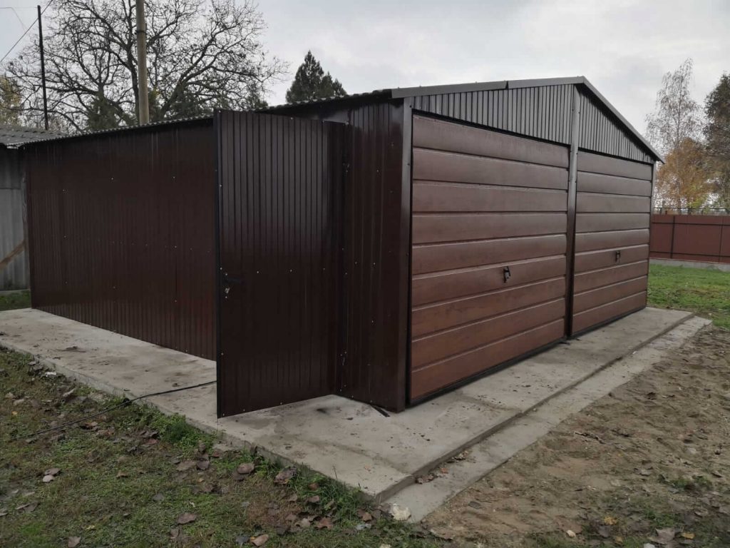 Plechová garáž 6x6 se sedlovou střechou - Profi-stahl